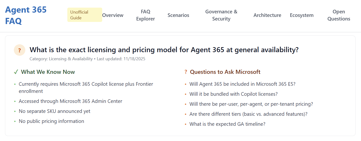 Microsoft 365 vs. Agent 365 licenses - The Licensing Guide.